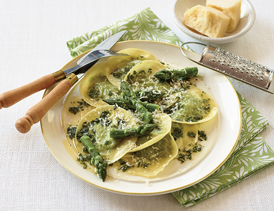 Asparagus Ravioli with Basil Butter | Foodland Ontario