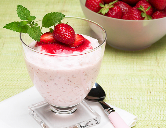 Devonshire-Style Strawberry Rice Pudding | Foodland Ontario