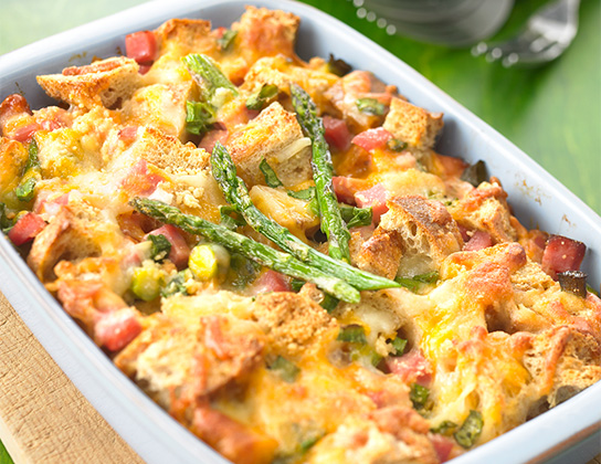 Maple Ham and Asparagus Strata | Foodland Ontario